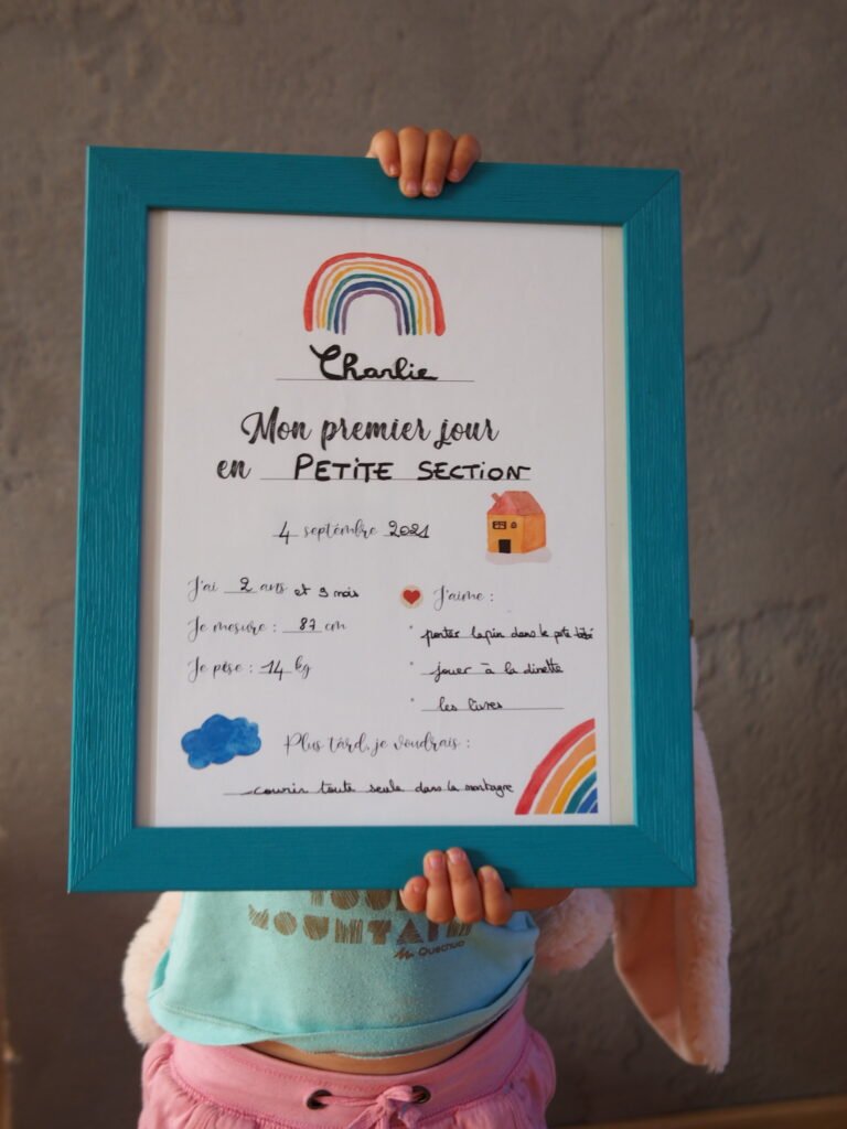 Affiches « Premier jour d’école/crèche » – Mon atelier créa(r)tif